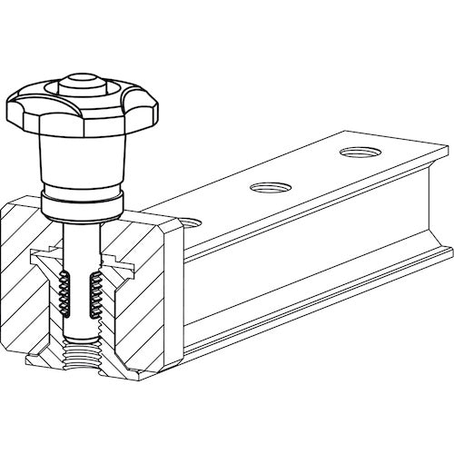 Threaded lock pin self locking (stainless steel pin) 22355.1303 HALDER ...